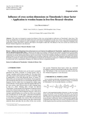 Báo cáo lâm nghiệp: "Influence of cross section dimensions on ...