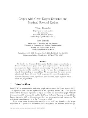 Báo cáo toán học: " Graphs with Given Degree Sequence and Maximal Spectral Radius" doc