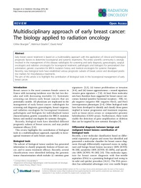 Báo cáo khoa học: " Multidisciplinary approach of early breast cancer ...