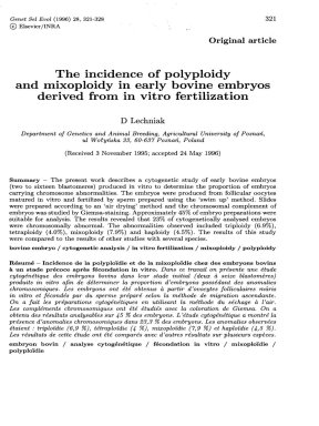 Báo cáo sinh học: " The incidence of polyploidy and mixoploidy in early ...