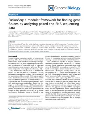 Báo cáo y học: "FusionSeq: a modular framework for finding gene fusions by analyzing paired-end