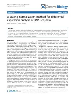 Báo cáo y học: "A scaling normalization method for differential ...