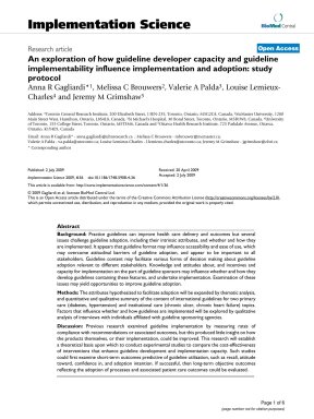 Báo cáo y học: "An exploration of how guideline developer capacity and ...