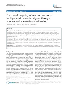báo cáo khoa học: " Functional mapping of reaction norms to multiple environmental signals through