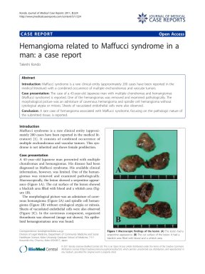 Báo cáo y học: "Hemangioma related to Maffucci syndrome in a man: a ...