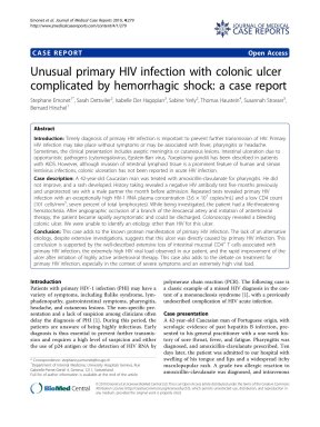 Báo cáo y học: " Unusual primary HIV infection with colonic ulcer ...