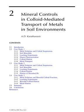 Geochemical and Hydrological Reactivity of Heavy Metals in Soils - Chapter 2 pps