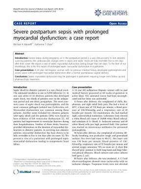 báo cáo khoa học: "Severe postpartum sepsis with prolonged myocardial ...