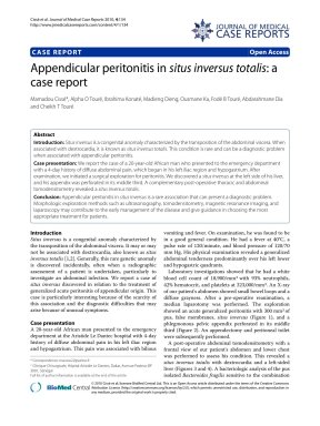 Báo cáo y học: " Appendicular peritonitis in situs inversus totalis: a case report" ppt