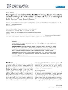 Báo cáo y học: "Impingement syndrome of the shoulder following double ...