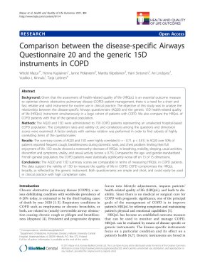 báo cáo khoa học:" Comparison between the disease-specific Airways ...