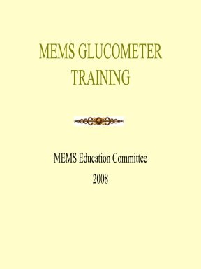 glucometer training program