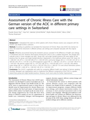 báo cáo khoa học:" Assessment of Chronic Illness Care with the German ...