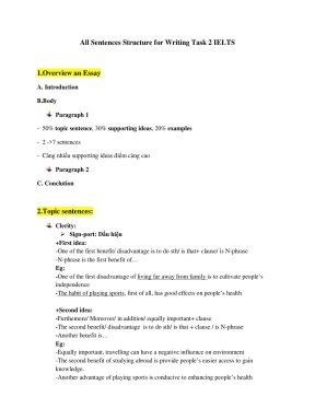 All Sentences Structure for IELTS Writing Task 2