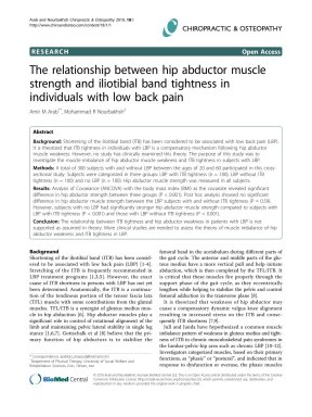 Báo cáo y học: " The relationship between hip abductor muscle strength ...