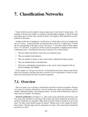 Speech recognition using neural networks - Chapter 7 pdf