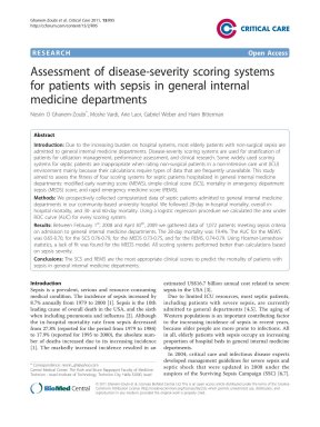 Báo cáo y học: " Assessment of disease-severity scoring systems for ...