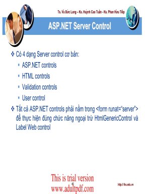 giới thiệu về ASP.NET Server Control pps