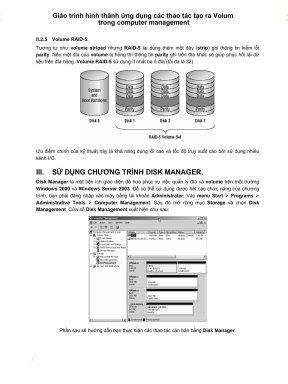 Giáo trình hình thành ứng dụng các thao tác tạo ra Volum trong computer management p1 ppsx