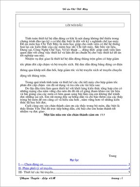 Đồ án Chi tiết máy HGT Phân đôi cấp chậm kèm hướng dẫn làm đồ án đầy đủ 3