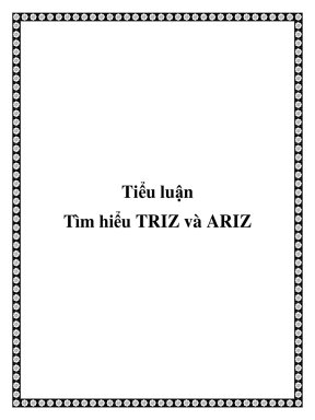 tìm hiểu triz và ariz