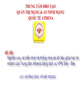 Nghiên cứu và triển khai hệ thống chia sẻ dữ liệu giữa hai chi nhánh ...