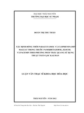 xác định đồng thời paracetamol và clopheninamin maleat trong thuốc ...