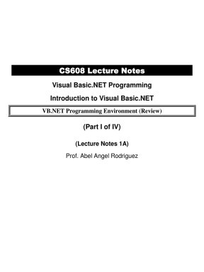 introduction to visual basic.net