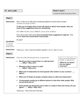 FCE Speaking Part 3 and 4 teacher handbook 08