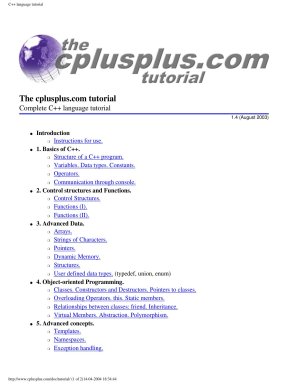 cplusplus tutorial ebook