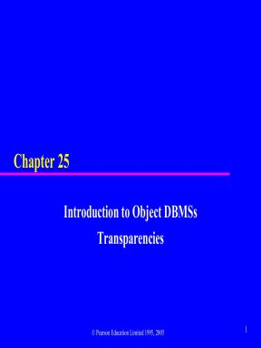 slide cơ sở dữ liệu tiếng anh chương (25) introduction to object dbmss ...