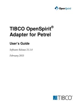 TIBCO openspirit adapter for petrel user’s guide