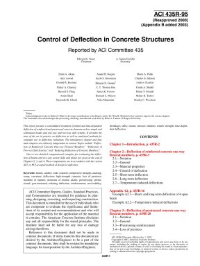 control of deflection in concrete structures