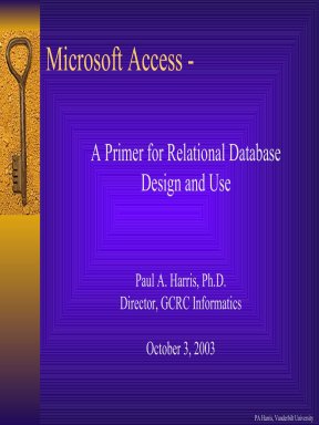 microsoft access a primer for relational database design and use