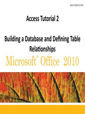 access tutorial building a database and defining table relationship