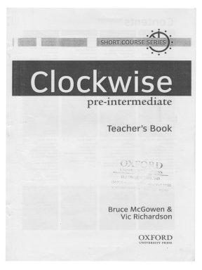 clockwise pre-int teachers book
