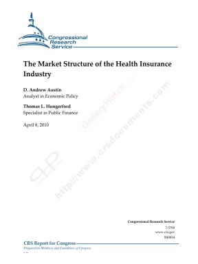 The Market Structure of the Health Insurance Industry