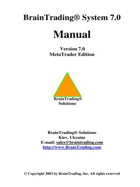 Brain Trading System 7.0 Manual