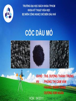 Tiểu luận môn công nghệ chế biến dầu nặng CỐC DẦU MỎ