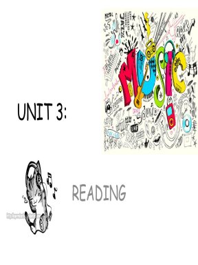 unit 3 MUSIC reading