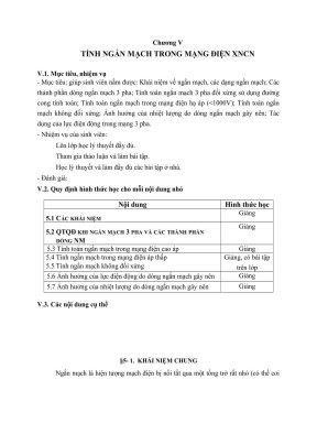 TÍNH NGẮN MẠCH TRONG MẠNG điện XNCN