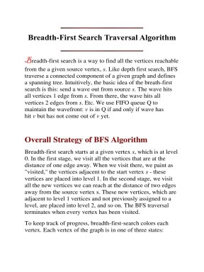 Thuật toán BSF (Breadth First Search Traversal Algorithm)