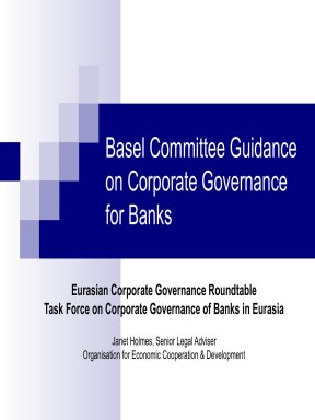 basel committee guidance on corporate governance for banks [basel]