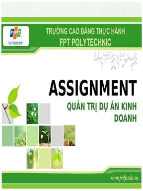 Slide Assignment Quản trị dự án FPT Poly