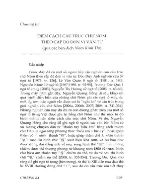 diên cách cấu trúc chữ nôm việt qua các bản dịch nôm kinh thi. chuyên ...