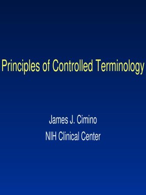 Principles of controlled terminology