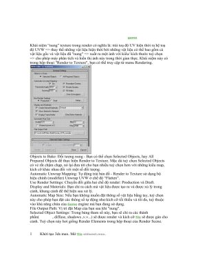 nâng texture trong render