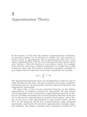 Approximation theory