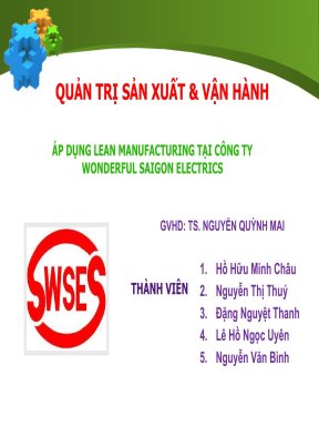 áp dụng lean manufacturing tại công ty wonderful saigon electrics