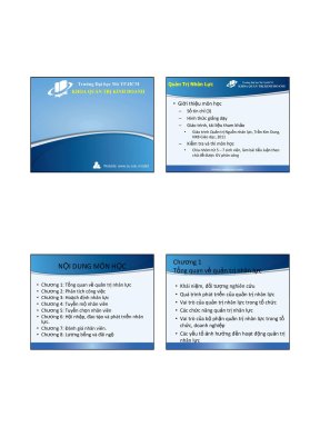 giáo trình quản trị nhân lực